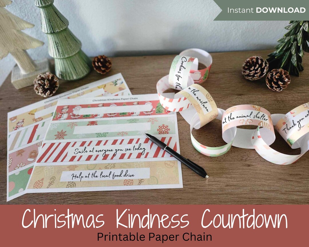 Christmas Paper Chain, Kids Christmas Countdown, Kids Advent Calendar ...