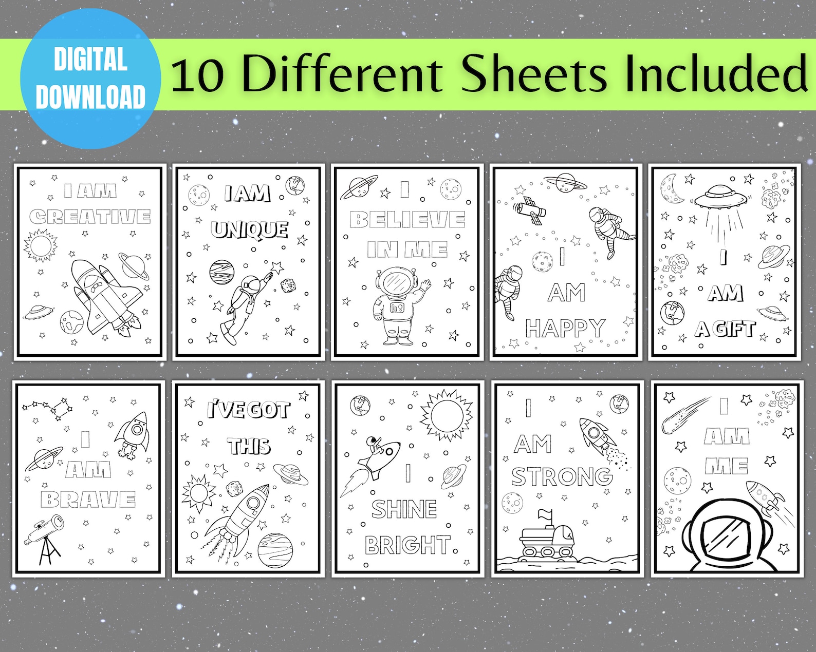 Kids Positivity Coloring Pages, Affirmation Coloring, Positive Mental ...