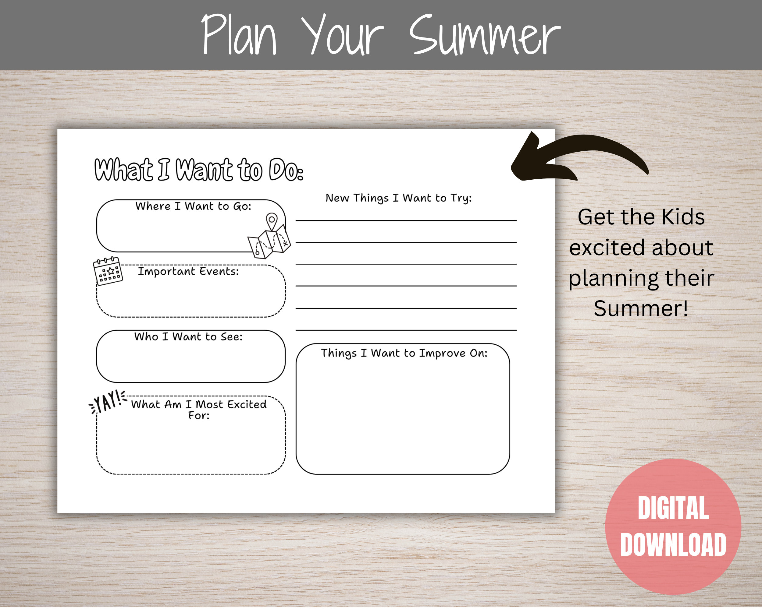 Summer Kids Journal, Summer Camp Journal, Activity Journal, Summer ...