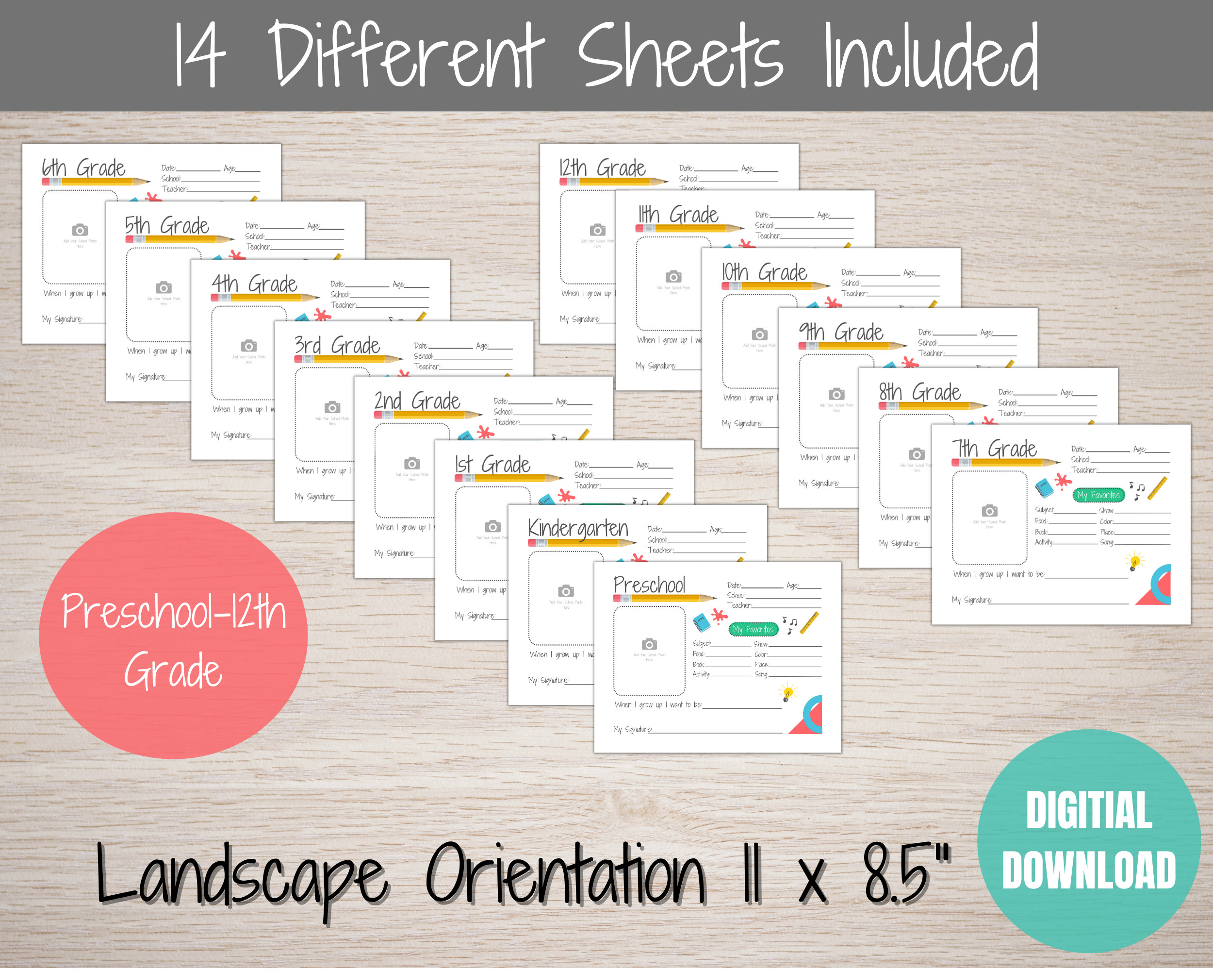 School Memory Interview Printable, Keepsake Journal (digital Download ...