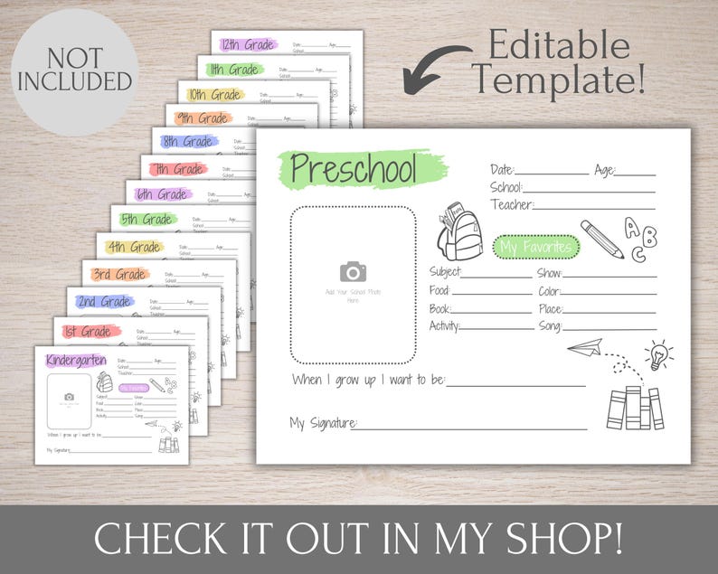 Kids Keepsake Journal, School Memory Book, School Memories, School ...