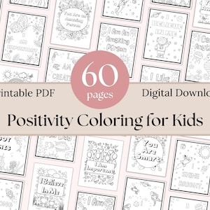 Kids Positivity Coloring Pages, Affirmation Coloring, Positive Mental ...