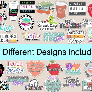 Digital Printable Teacher Stickers, Education Stickers, Teacher Print ...