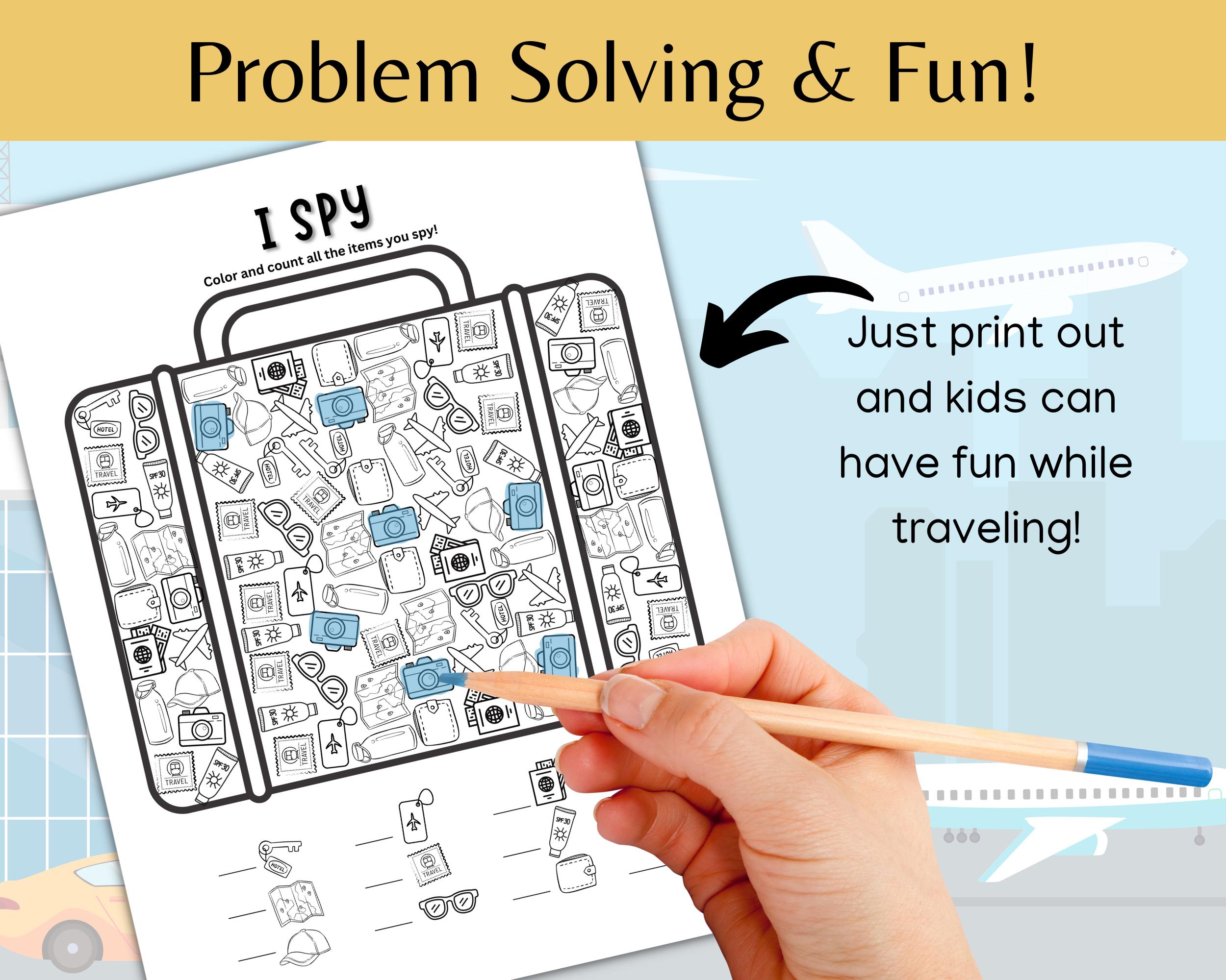 Kids Airplane Activity Bundle, Travel Games (printable PDF) - Etsy