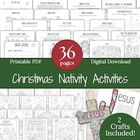 Nativity Activity Placemat Printable, Christian Advent Activity ...