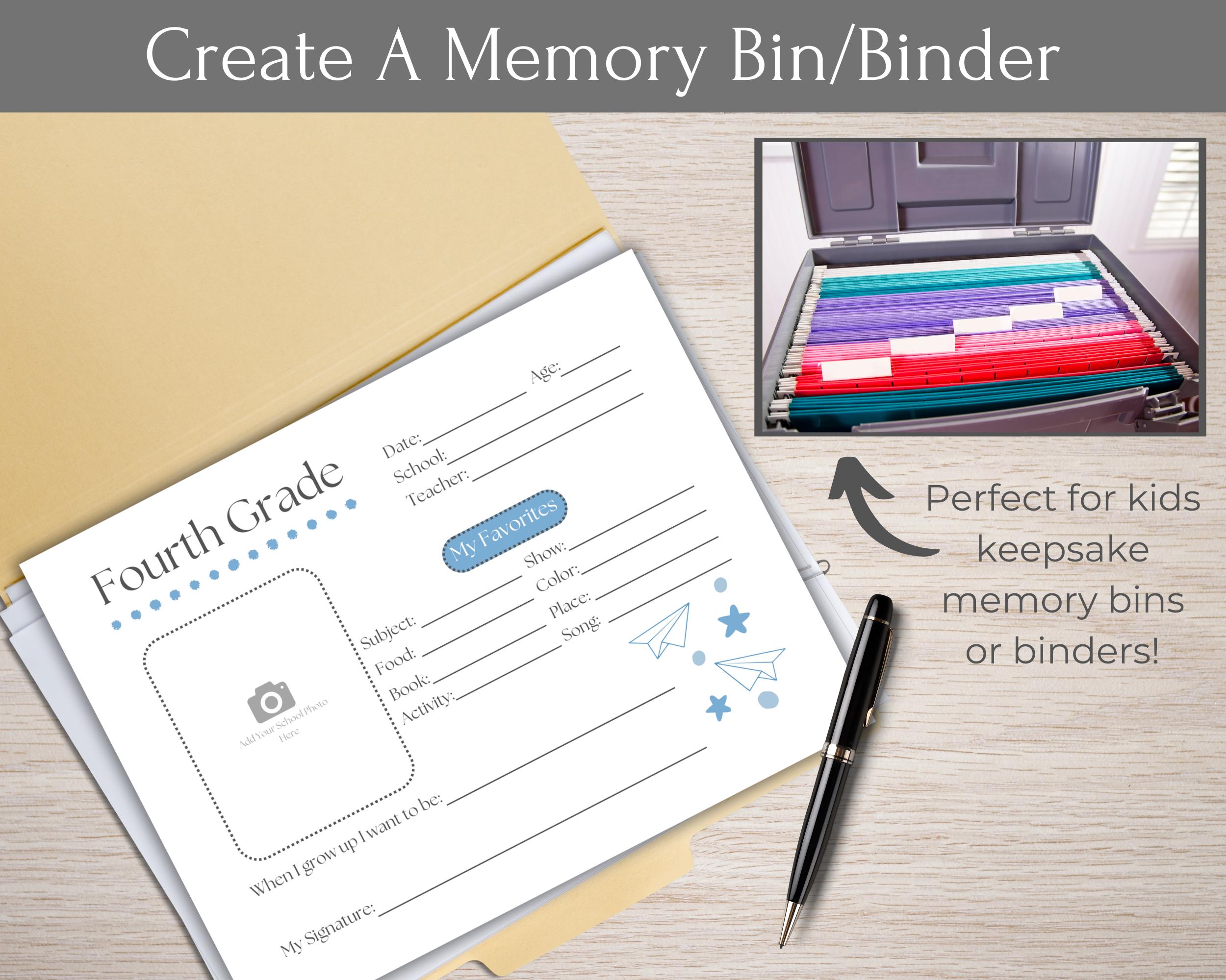 Editable School Memory Book Template: Kids Keepsake (digital Download ...