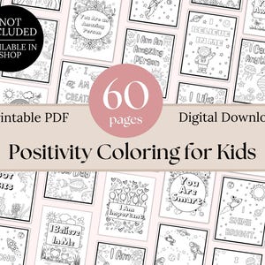 Kids Positivity Coloring Pages, Affirmation Coloring, Positive Mental ...