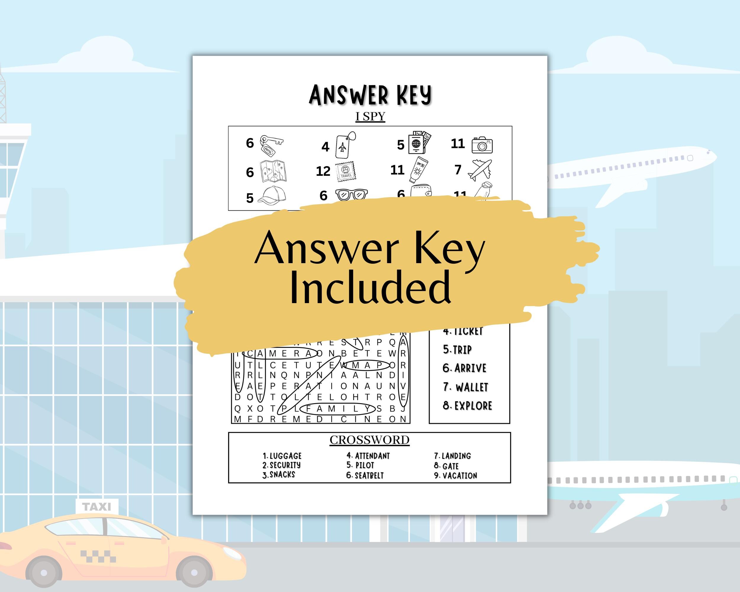 Kids Airplane Activity Bundle, Travel Games (printable PDF) - Etsy
