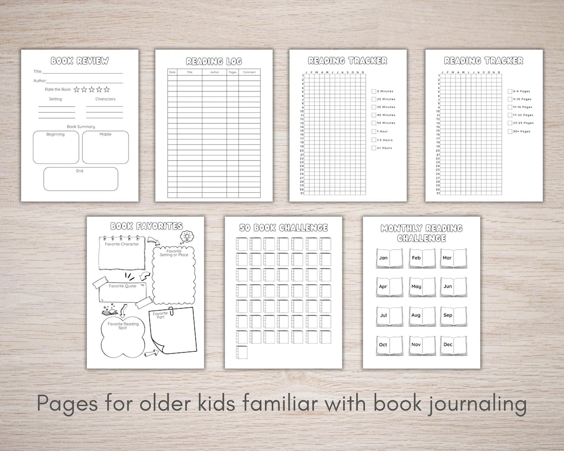 Kids Reading Tracker, Reading Log, Kids Reading Journal, Reading ...