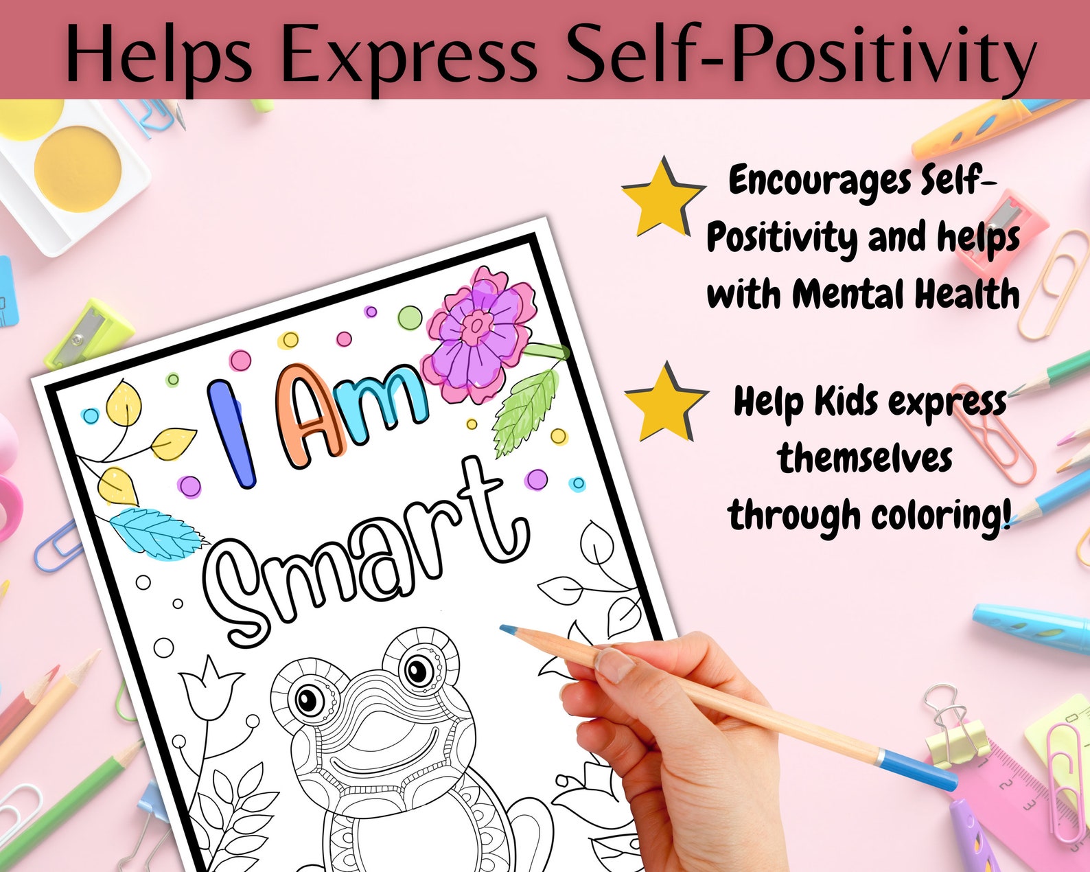 Kids Positivity Coloring Pages, Affirmation Coloring, Positive Mental ...