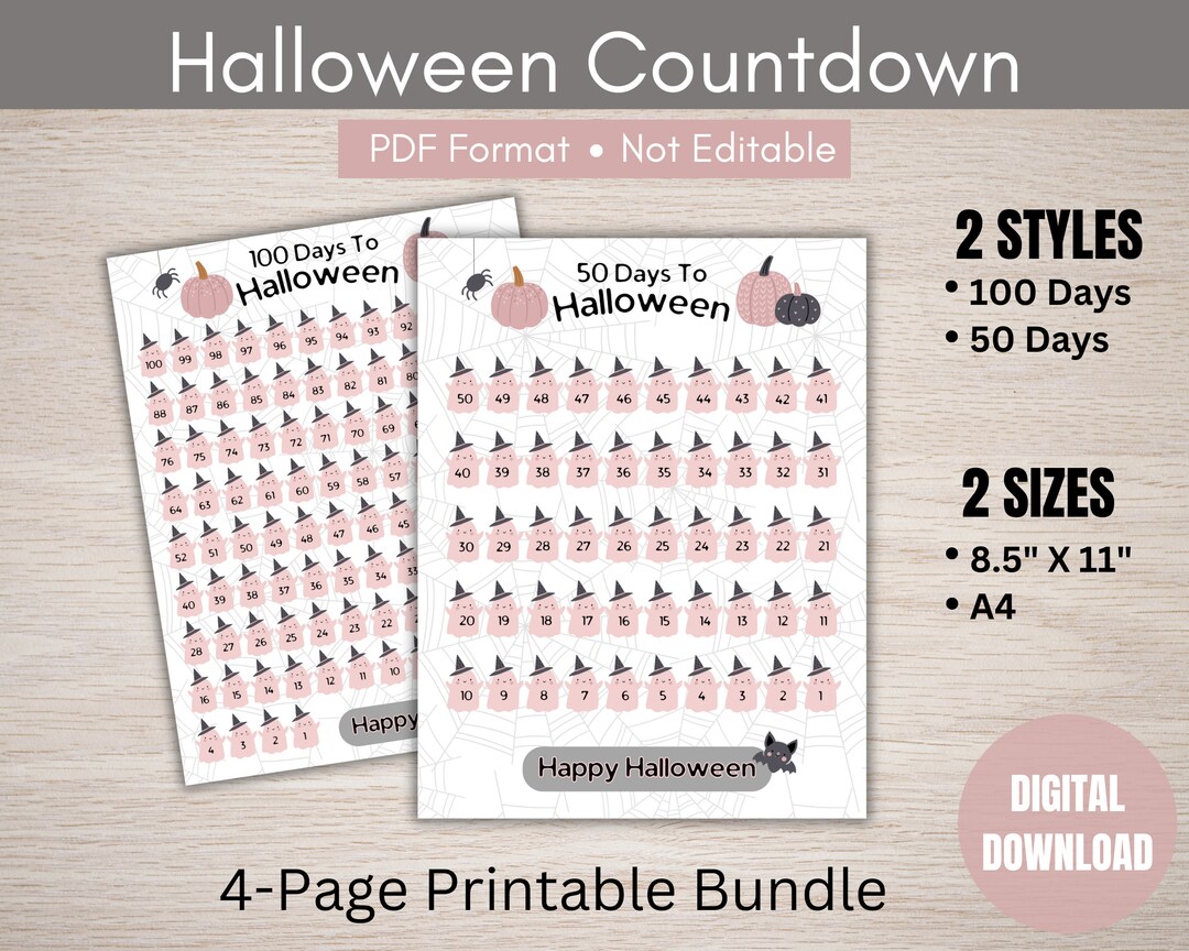 Halloween Advent, Halloween Countdown, Halloween Countdown Calendar ...