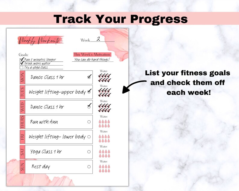 Health-wellness Planner Fitness Journal Weight Loss Tracker - Etsy