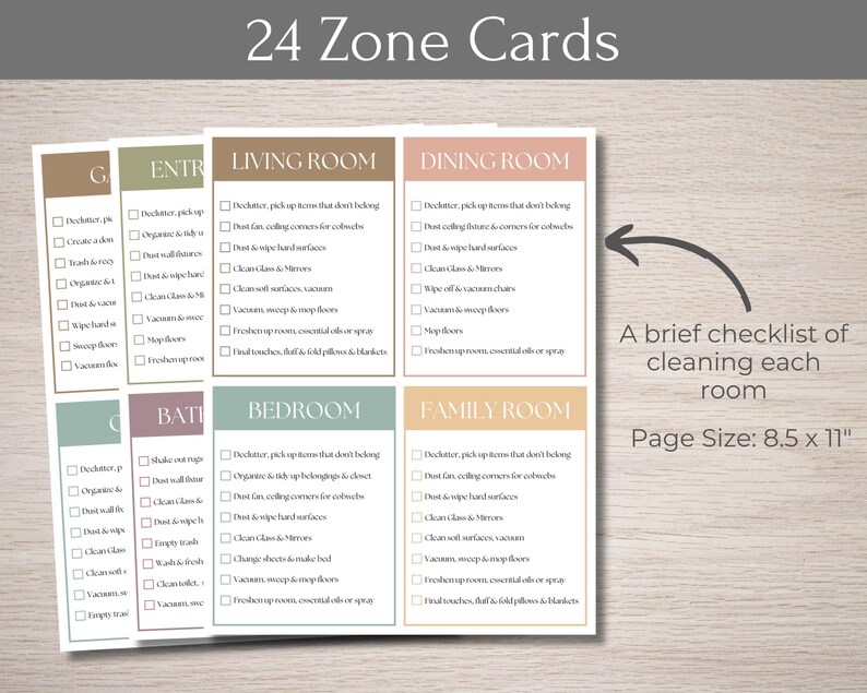 Editable Kids Chore Cards: Cleaning Checklist Template (canva Digital ...