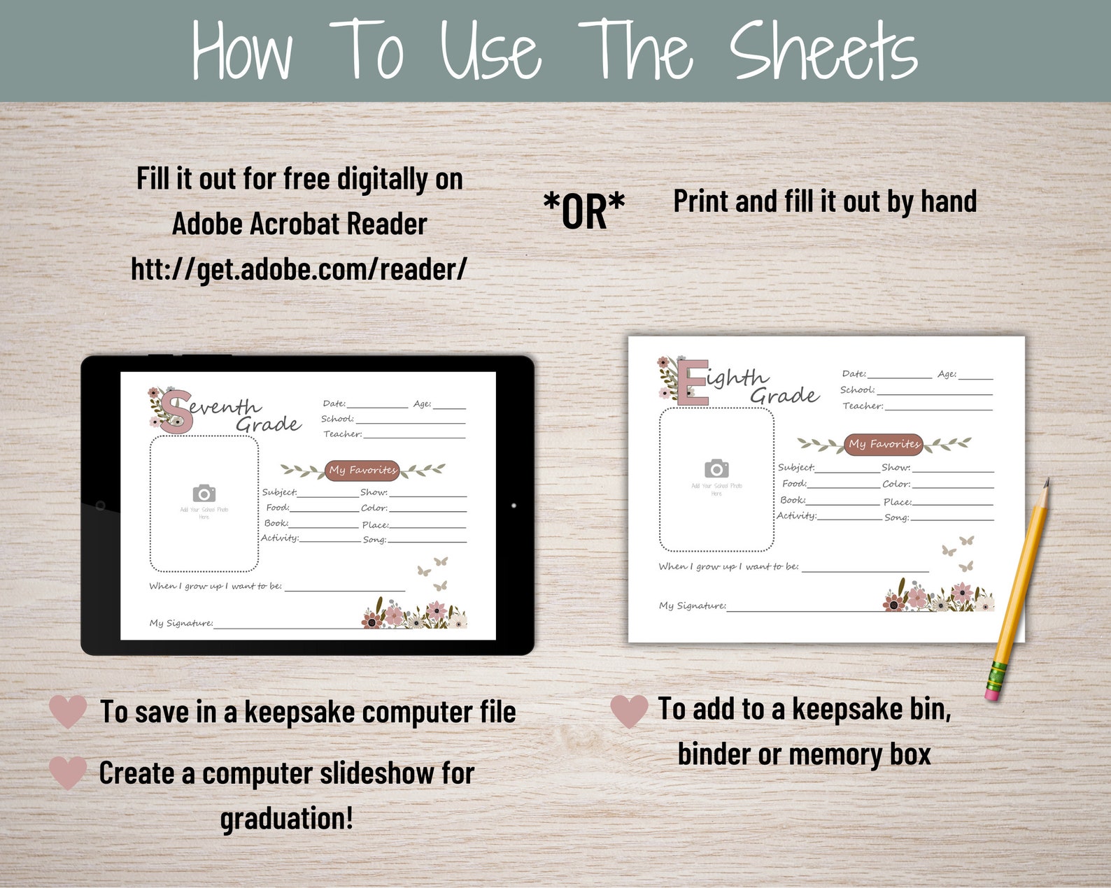 Kids Keepsake Journal, School Memory Book, School Memories, School ...