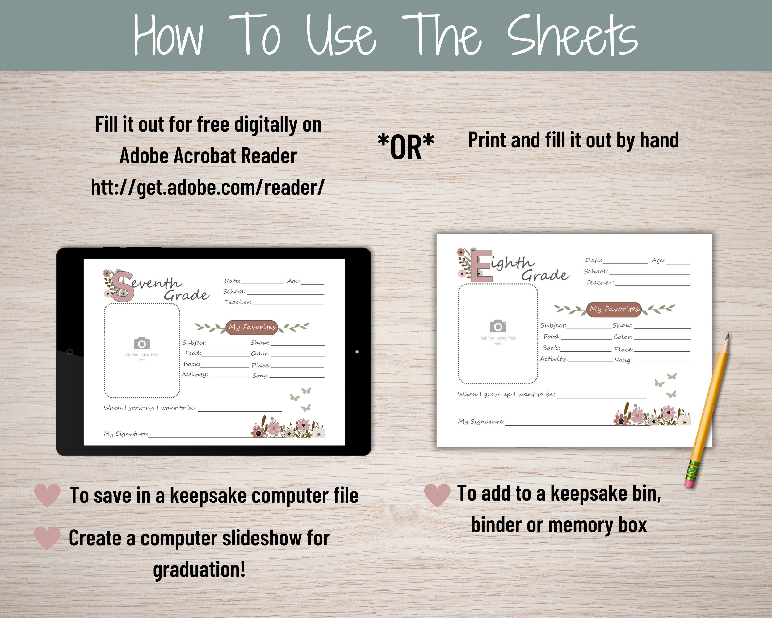 Kids Keepsake Journal, School Memory Book, School Memories, School ...