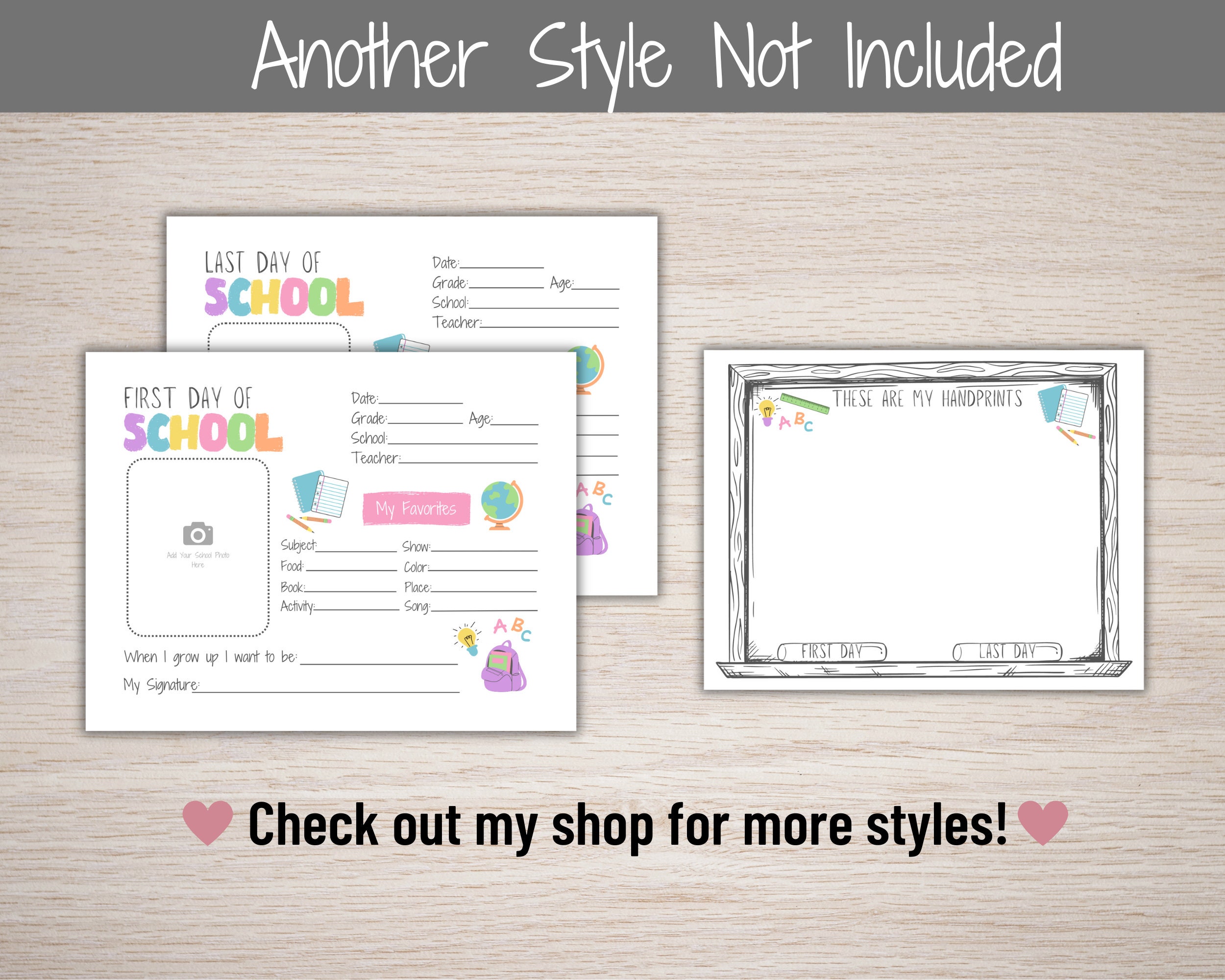 First and Last Day of School Printable, Back to School Questionnaire ...