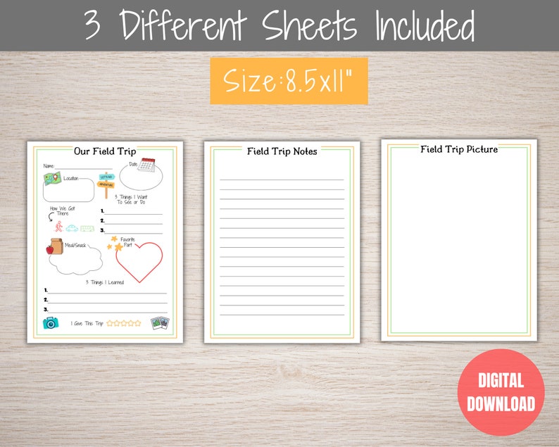 Kids Field Trip Report: Homeschool Activity, Printable Review (PDF) - Etsy