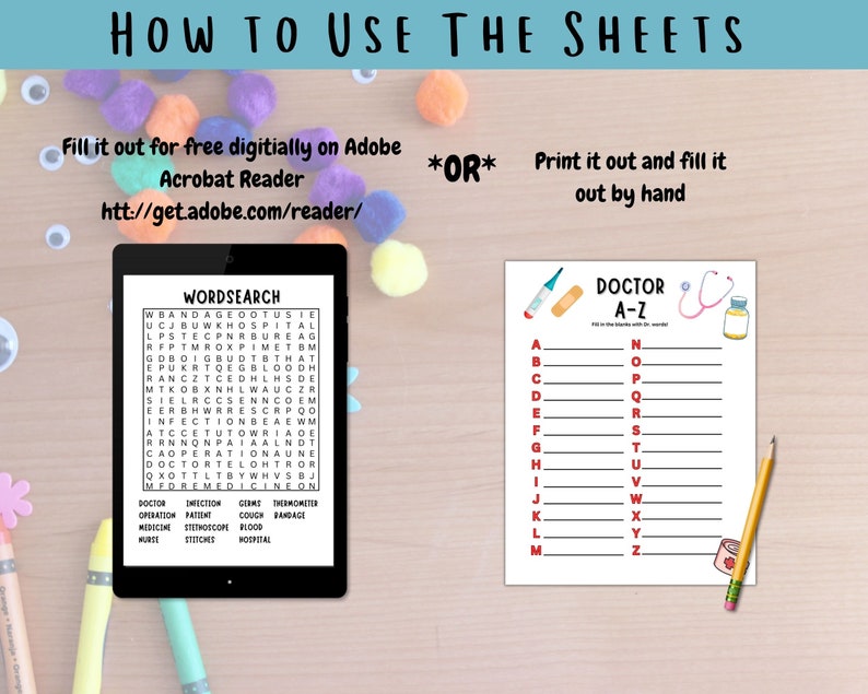 Pretend Play Dr. Activities Doctor Themed Games Kids - Etsy