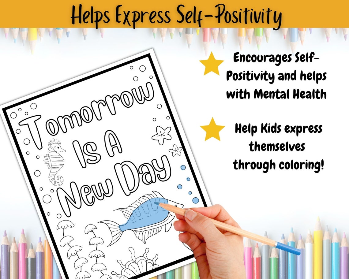 Kids Positivity Coloring Pages Affirmation Coloring Positive - Etsy