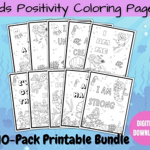 Kids Positivity Coloring Pages Affirmation Coloring Positive - Etsy