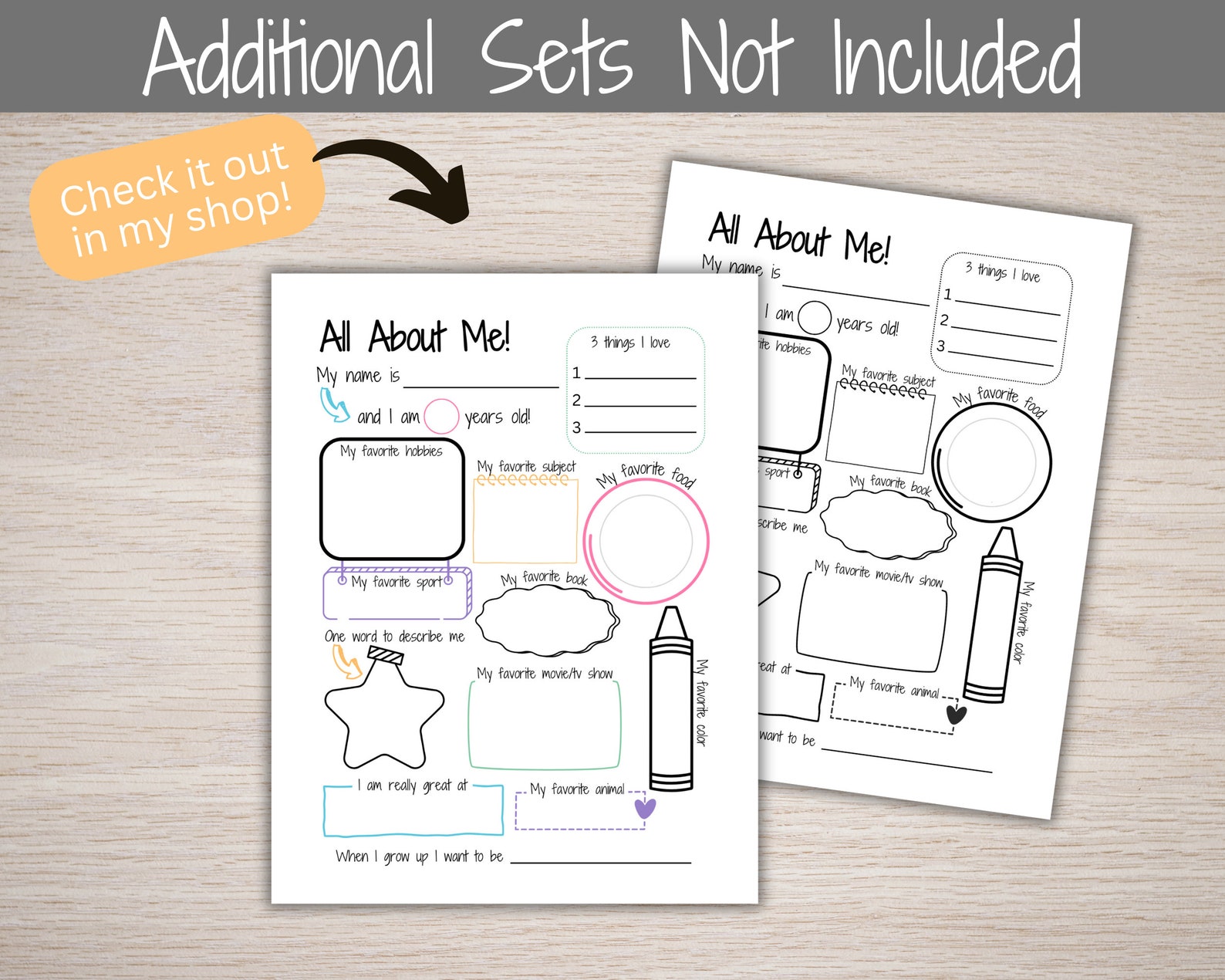 All About Me, Favorite Things List, Get to Know You, Kids All About Me ...