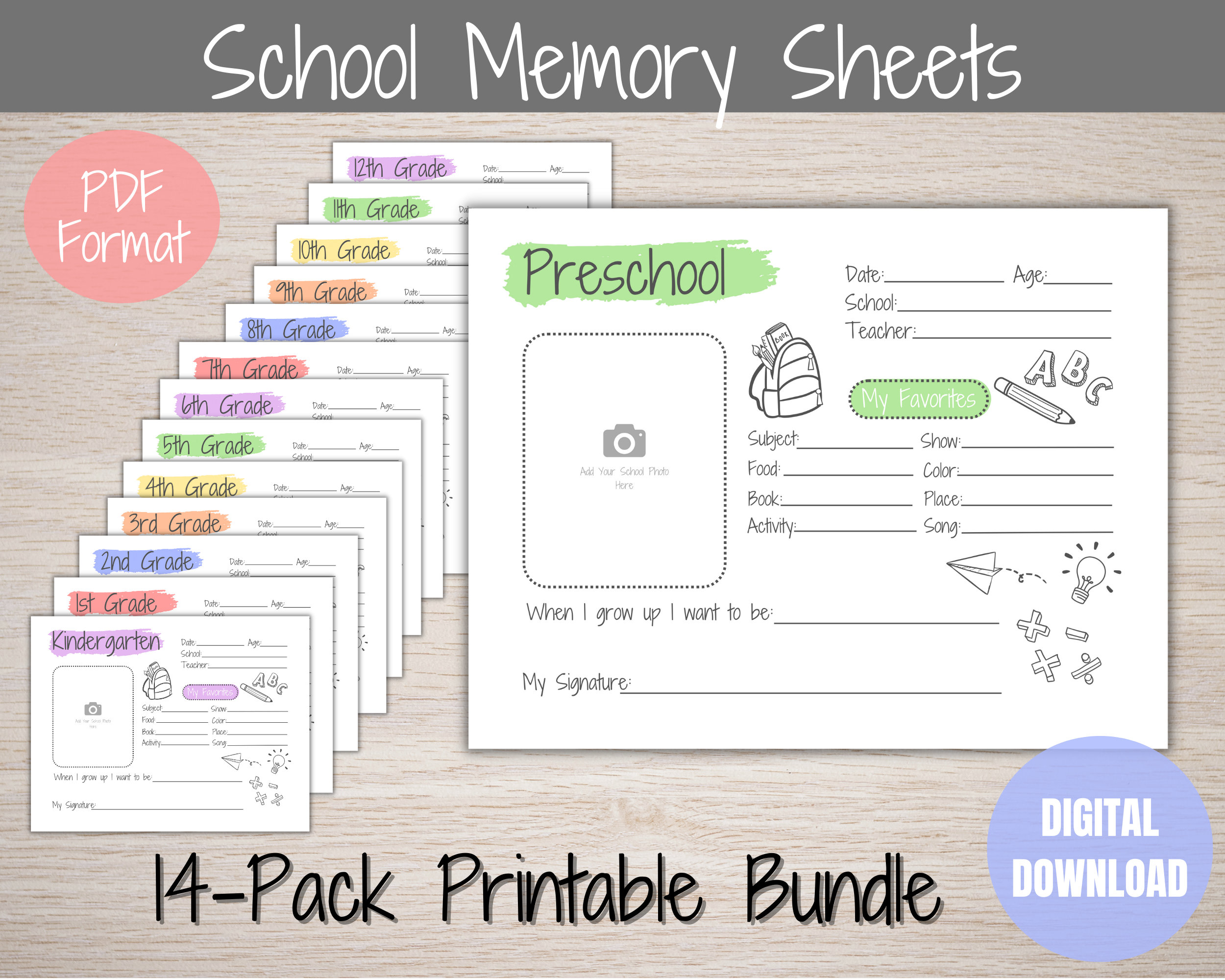 Kids Keepsake Journal School Memory Book School Memories - Etsy