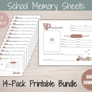 Kids Keepsake Journal, School Memory Book, School Memories, School ...