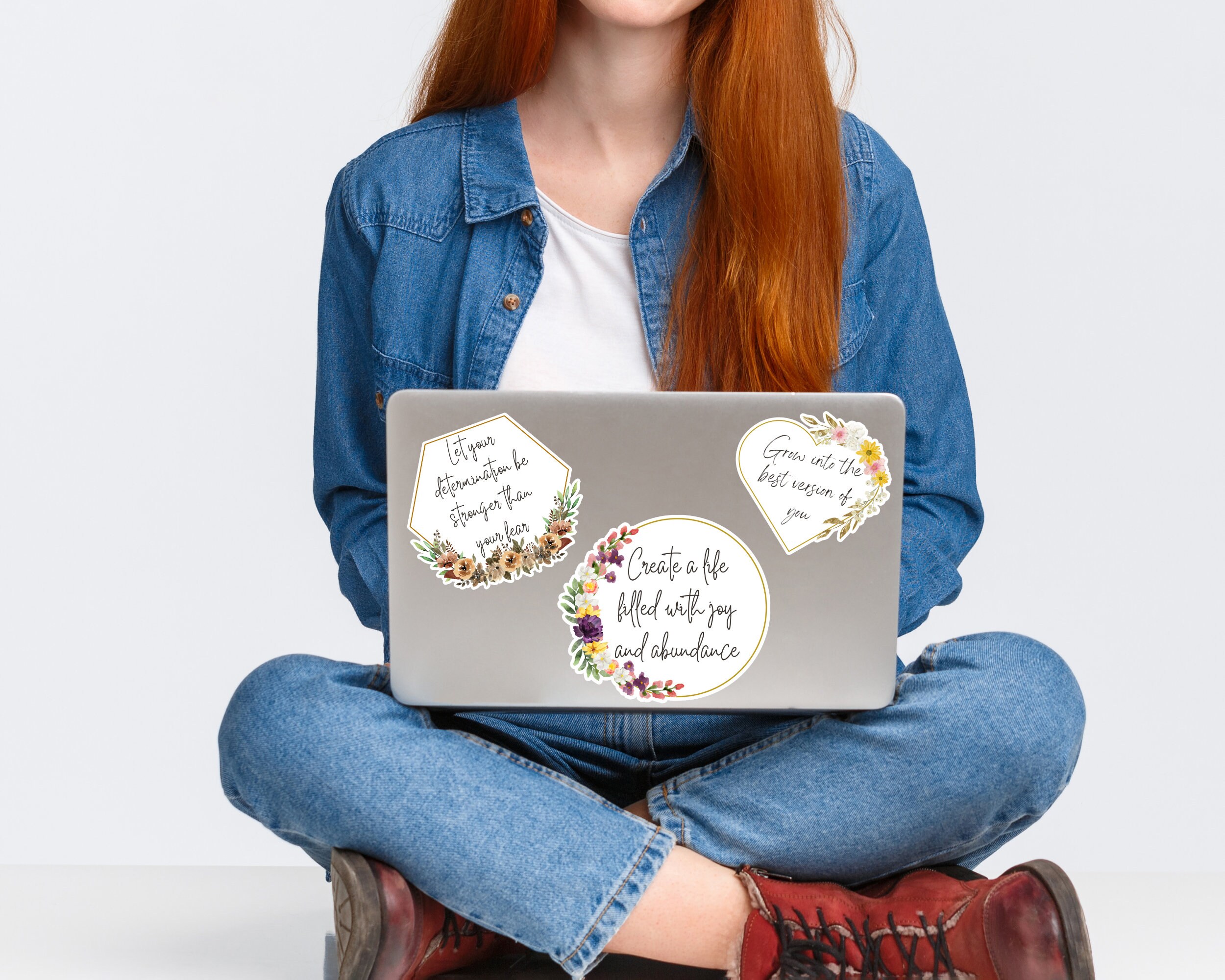 Positivity Print and Cut Stickers Bundle, Mental Health Printable ...