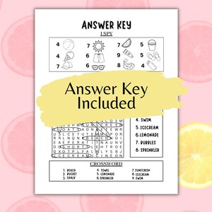 Summer Kids Activity Pack: 10-page Printable Games (digital Download ...