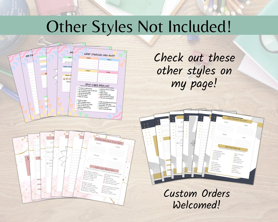 Self-care Journal, Self-love Journal, Mental Health Planner, Kids ...