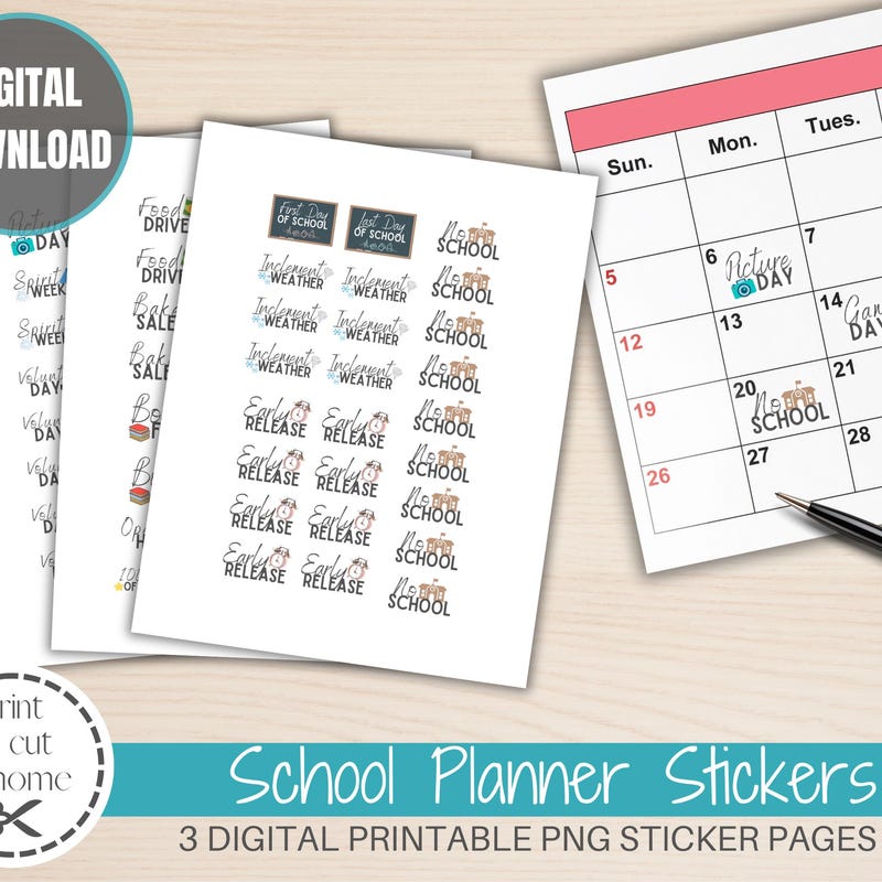 Kids Planner Stickers - Etsy