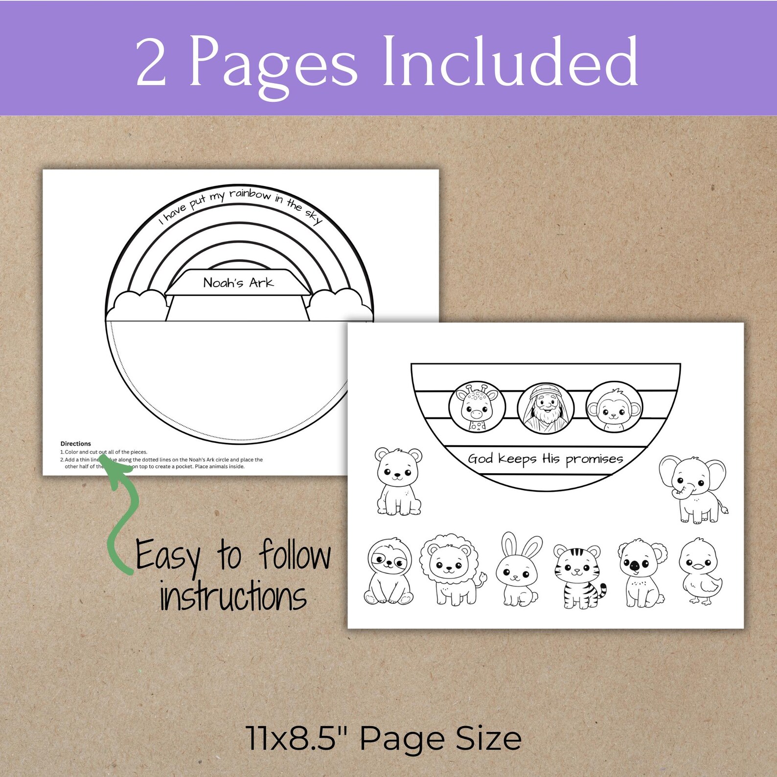 Noah’s Ark Kids Craft, God Keeps His Promises, Christian Kids Craft ...