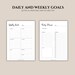 12 Goals Setting Planner Printable Worksheets Bundle: Daily, Weekly ...