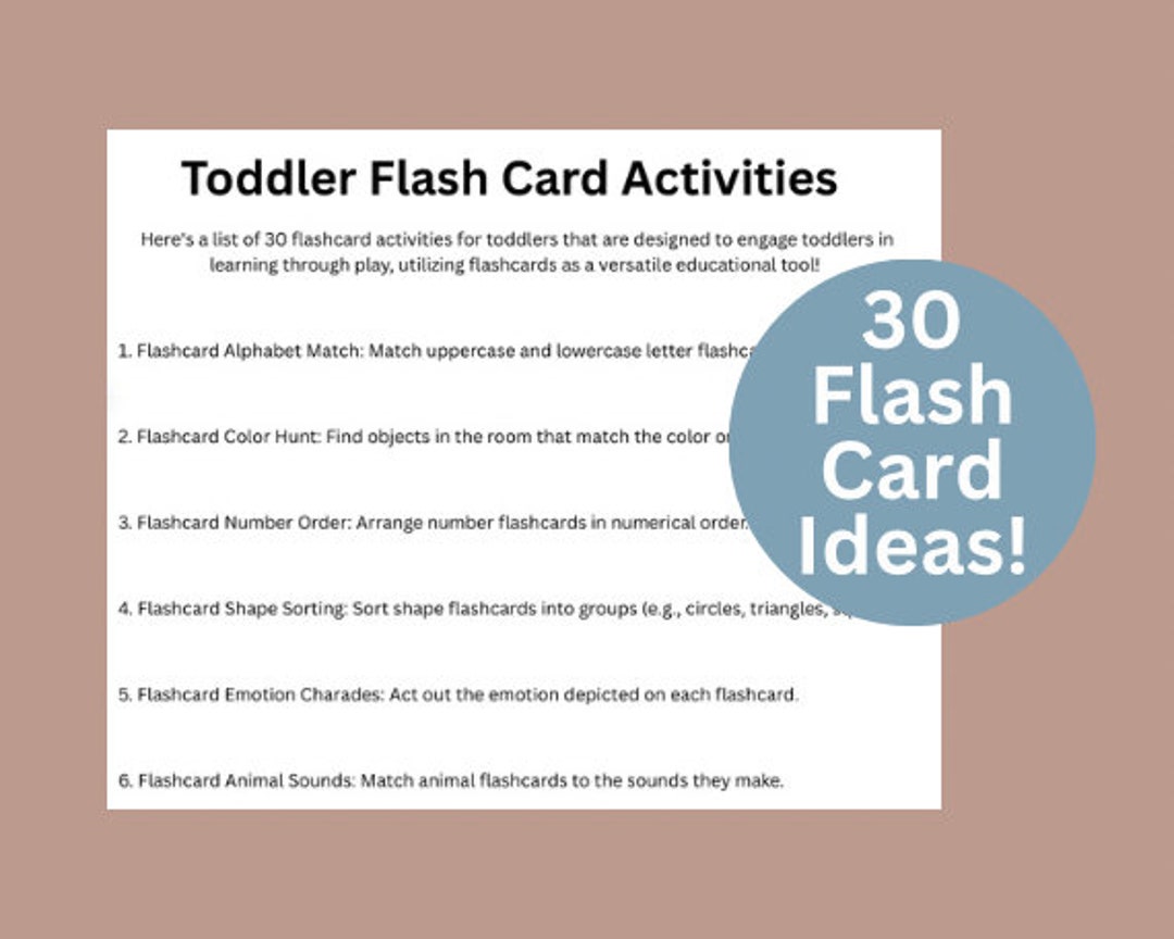 Flashcard Activities Designed for Toddlers During Group Time 30 ...