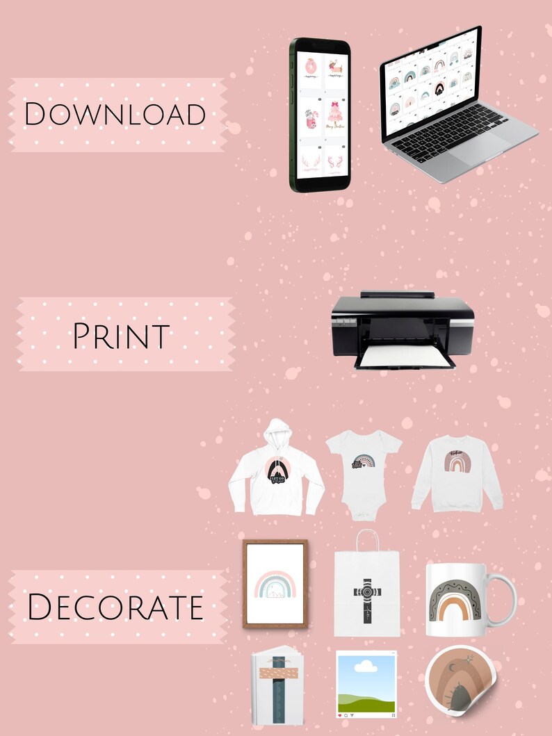 Boho Rainbow Digital Download - Etsy