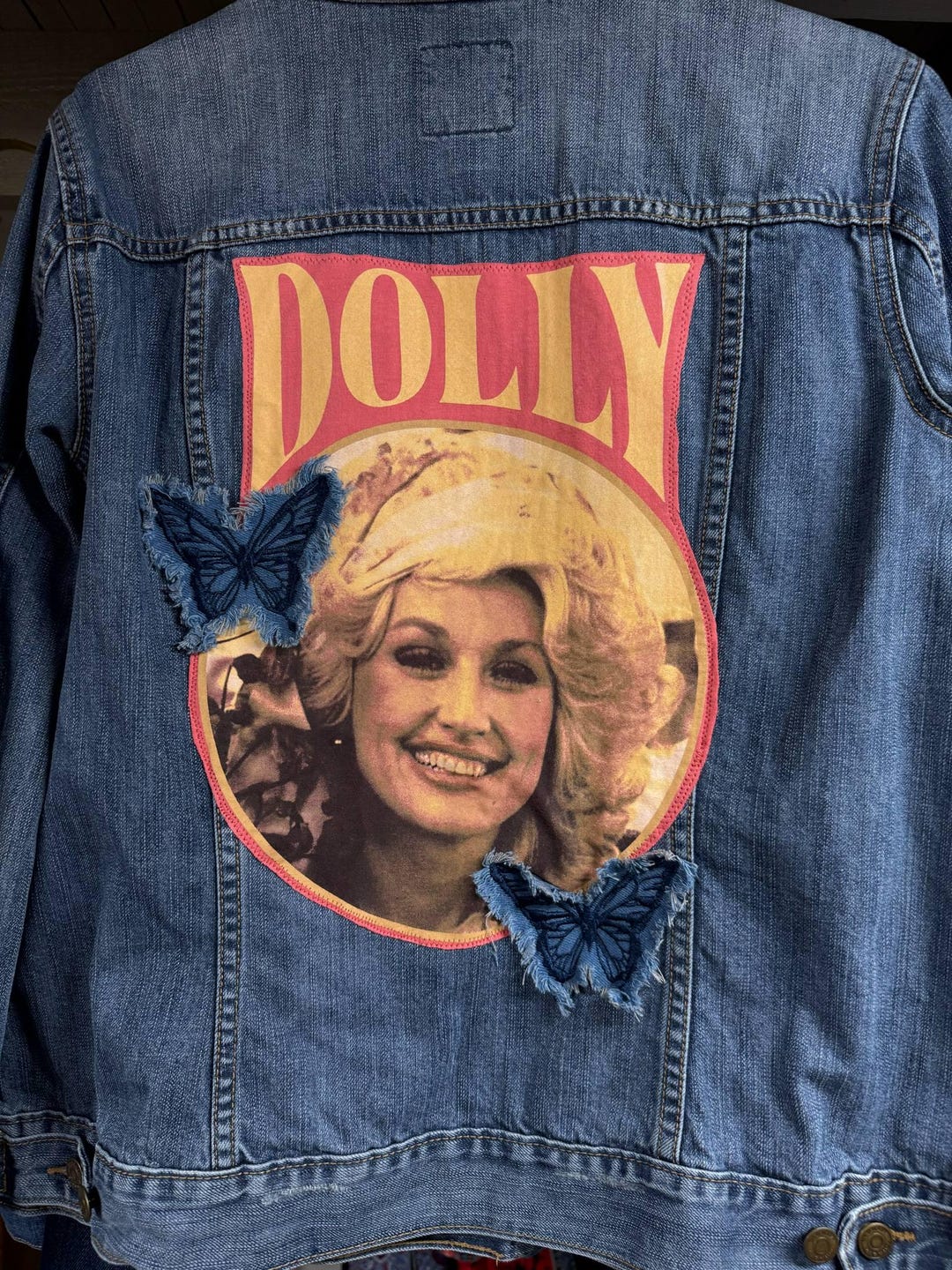 Ladies' Custom-made Dolly Parton Denim Jacket, Old Navy Brand Jacket ...