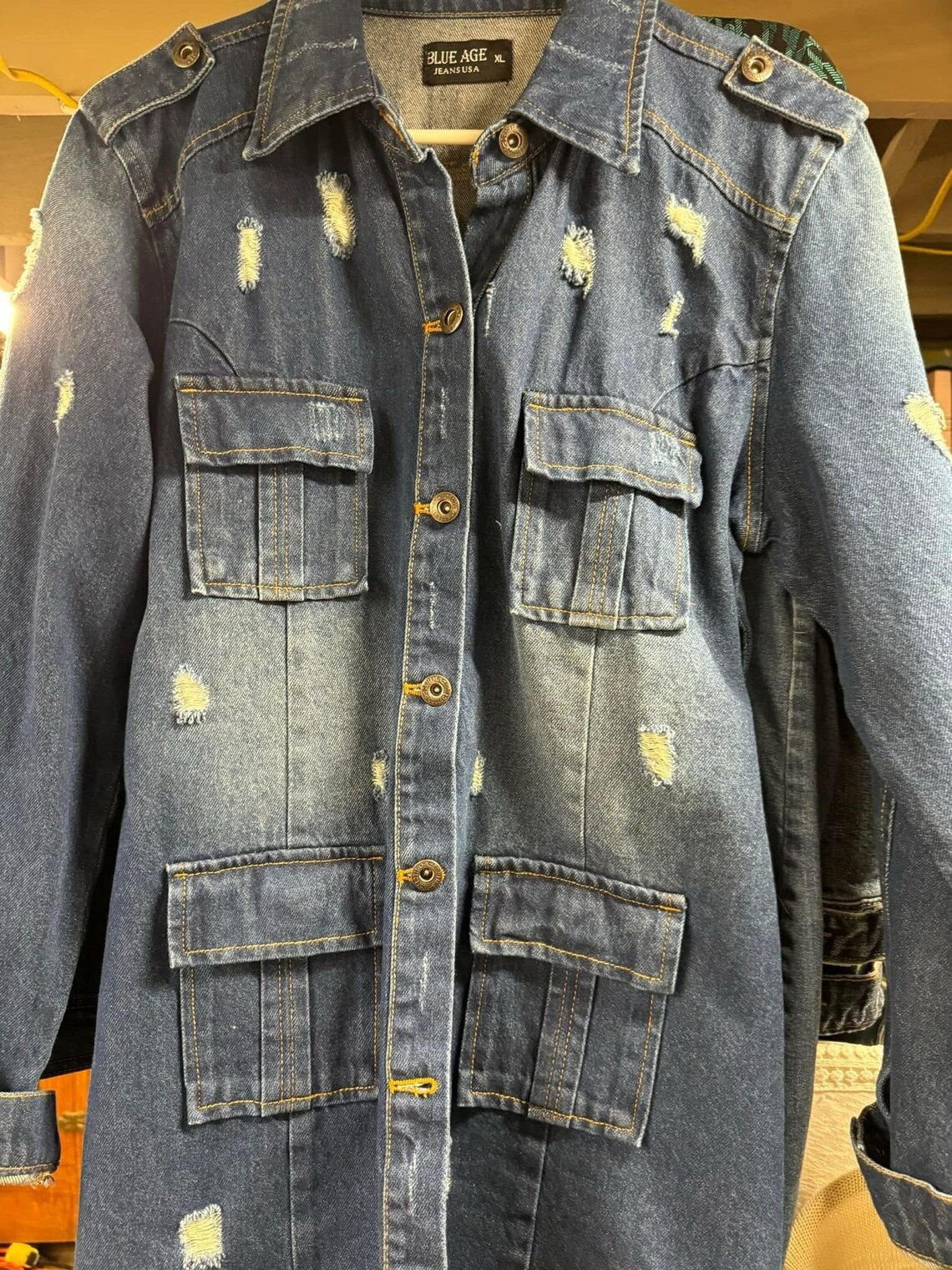 Marilyn Monroe (NEW) Ladies XL, Extra Long Denim Jacket.( Runs Small ...