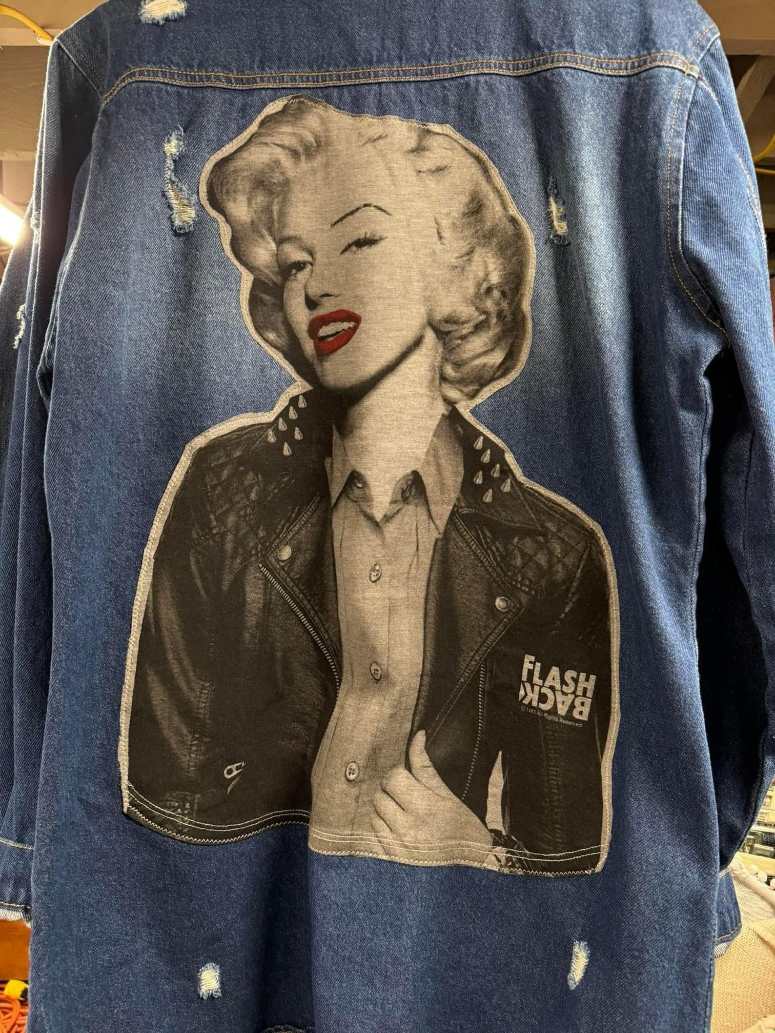 Marilyn Monroe (NEW) Ladies XL, Extra Long Denim Jacket.( Runs Small ...