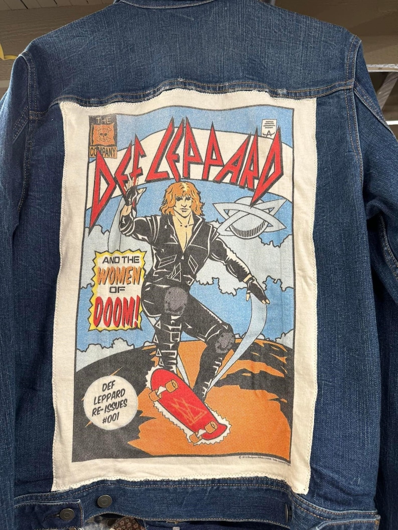 Def Leppard Men's Denim Jacket, Size Medium, George Brand,men's ...