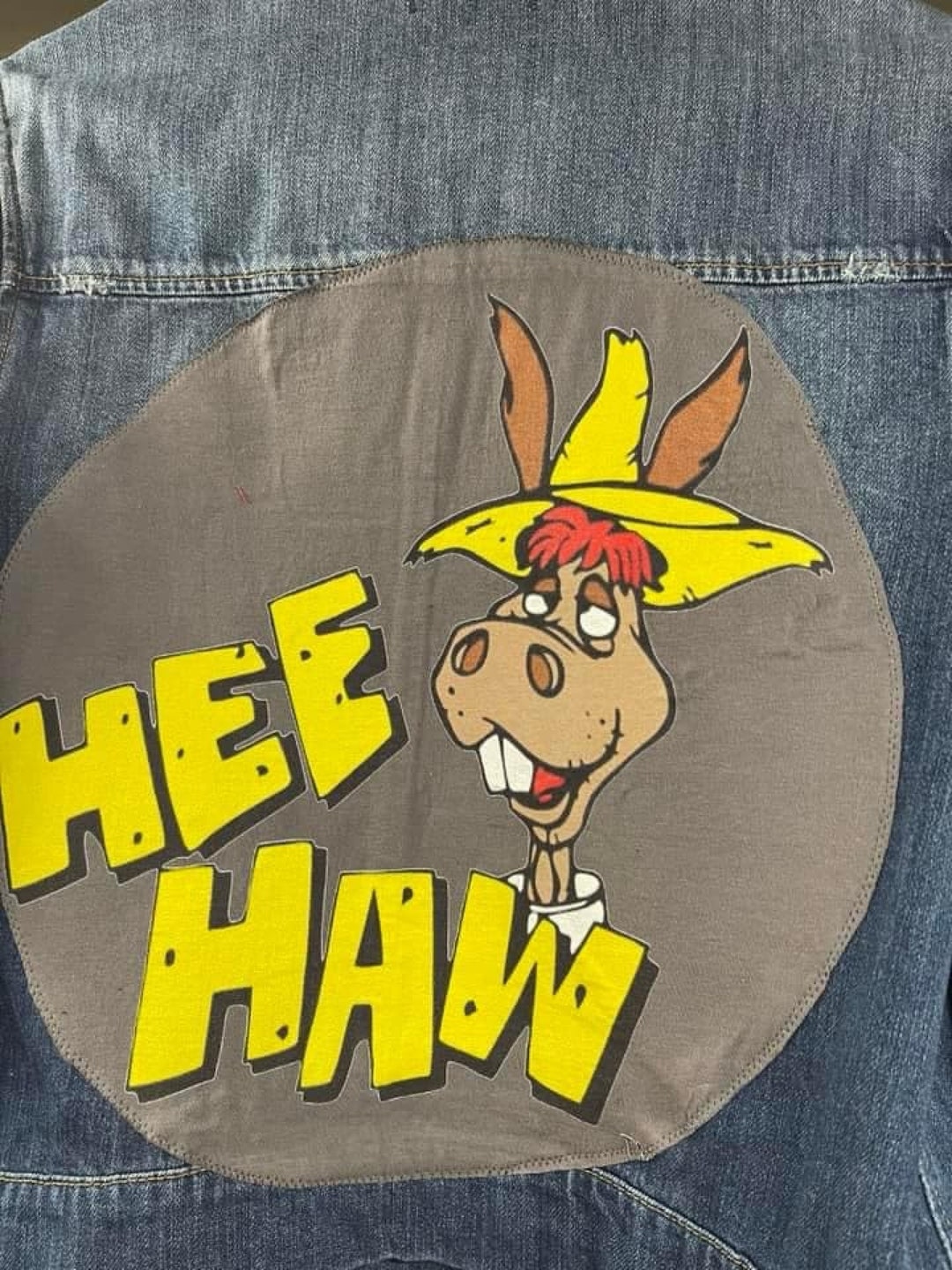 Hee Haw TV Show Denim Jacket, Made From Upcycled Materials, Hee Haw Tee ...