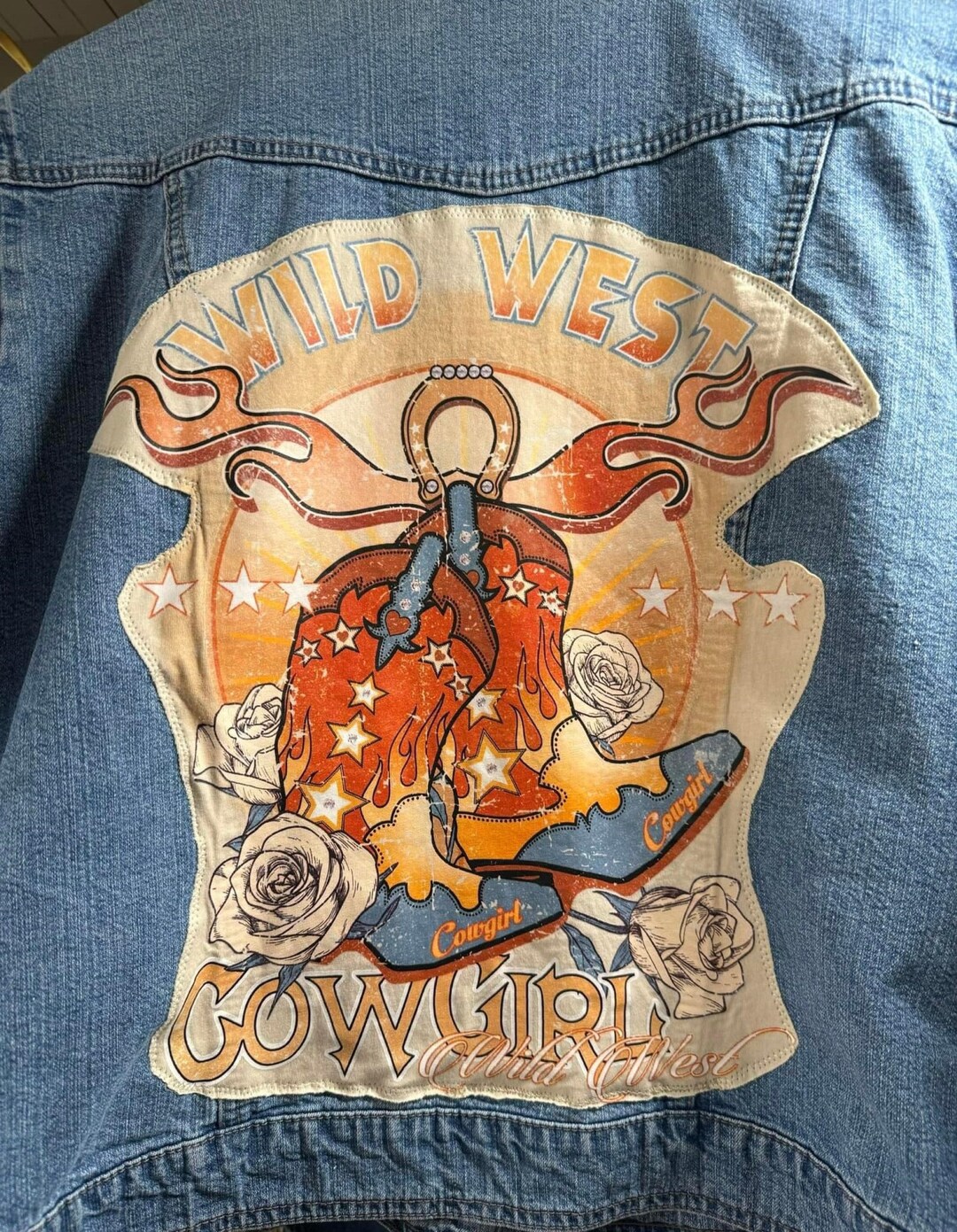 Wild West Cowgirl Denim Jacket, Ladies XL, Christoper Banks Brand ...