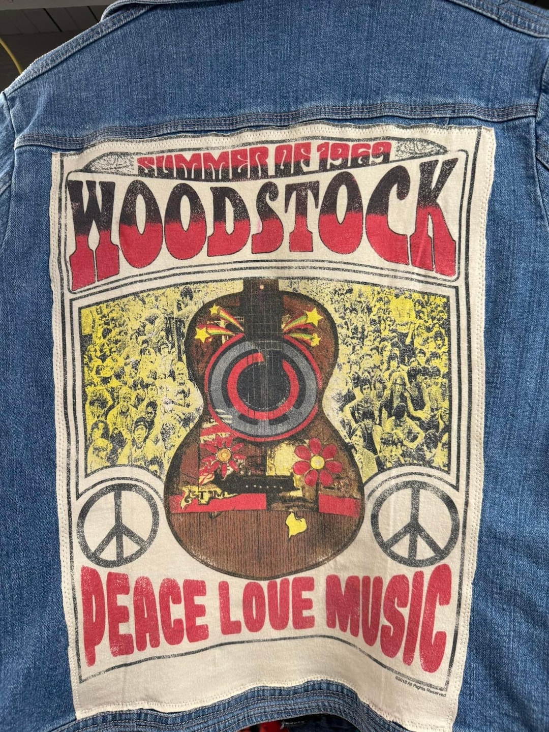 Woodstock Denim Jacket, Ladies Denim Jacket, Denim Jacket, Woodstock ...