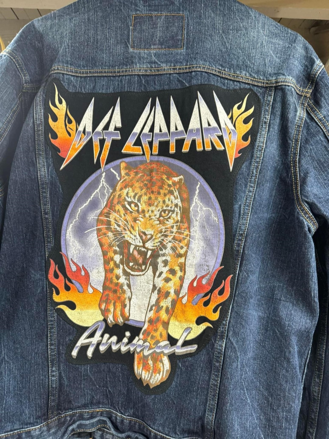 Def Leppard Denim Jacket, Men's XL, American Eagle Brand, Rock Band ...