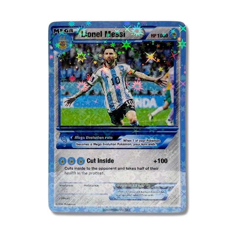 Lionel Messi Pokémon Card - Etsy