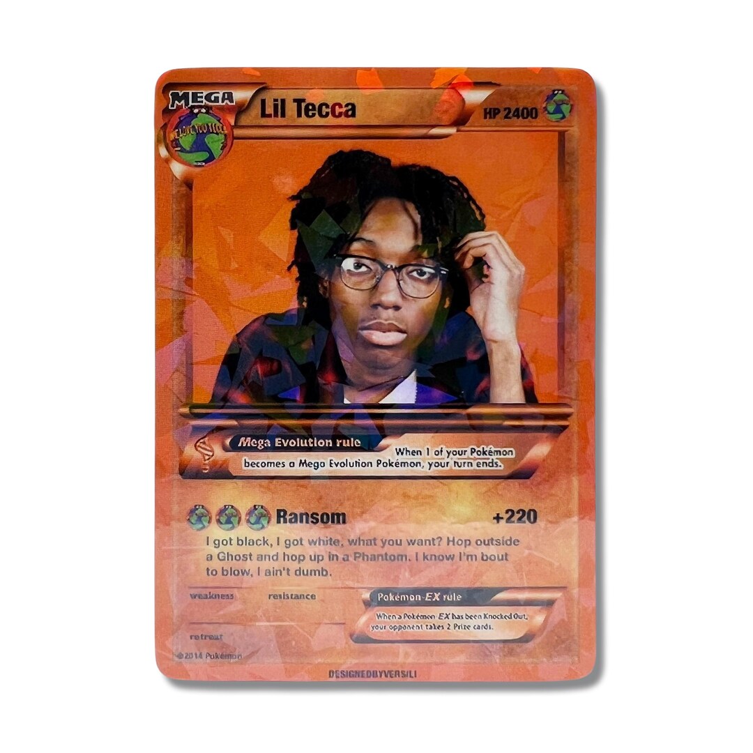 Lil Tecca Pokémon Card - Etsy
