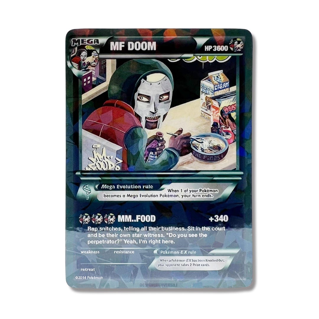 MF DOOM Pokémon Card - Etsy