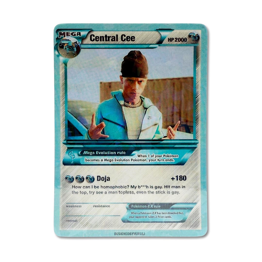 Central Cee Pokémon Card - Etsy
