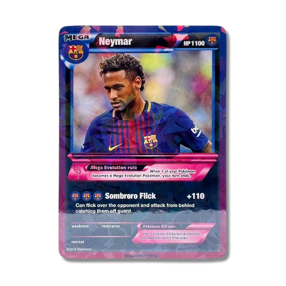 Neymar Pokémon Card - Etsy