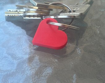Heart Keychain, 3D Printed Heart, Valentines Day Keychain - Etsy