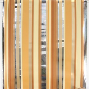 1970s Retro Wallpaper - Mylar Brown and Beige Stripe on Silver, Sold by ...